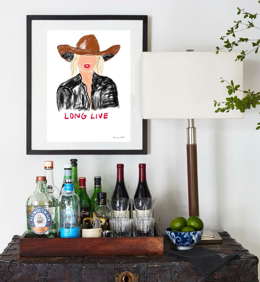 Long Live Cowgirls Art Print, Morgan Wallen Art Print, Cool Cowgirl Art, Trendy Cowgirl Wall ...