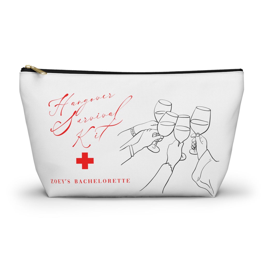 Personalized Hangover Survival Kit Pouch - Bachelorette Hangover Cure ...