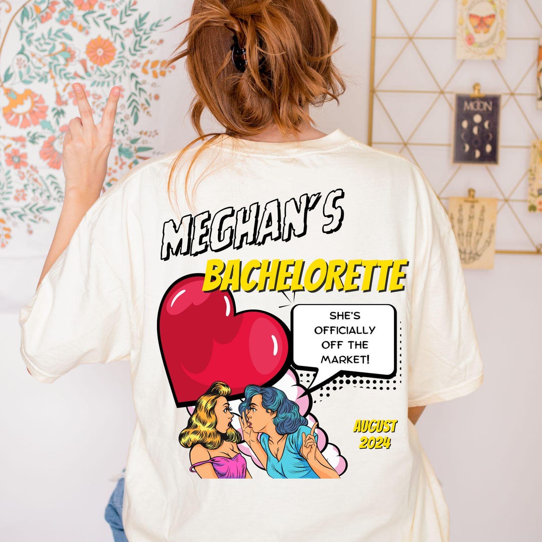 Custom Bachelorette Shirt, Comic Pop Art Bach Merch, Personalized ...