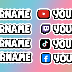 Social Media Name Overlay - Etsy