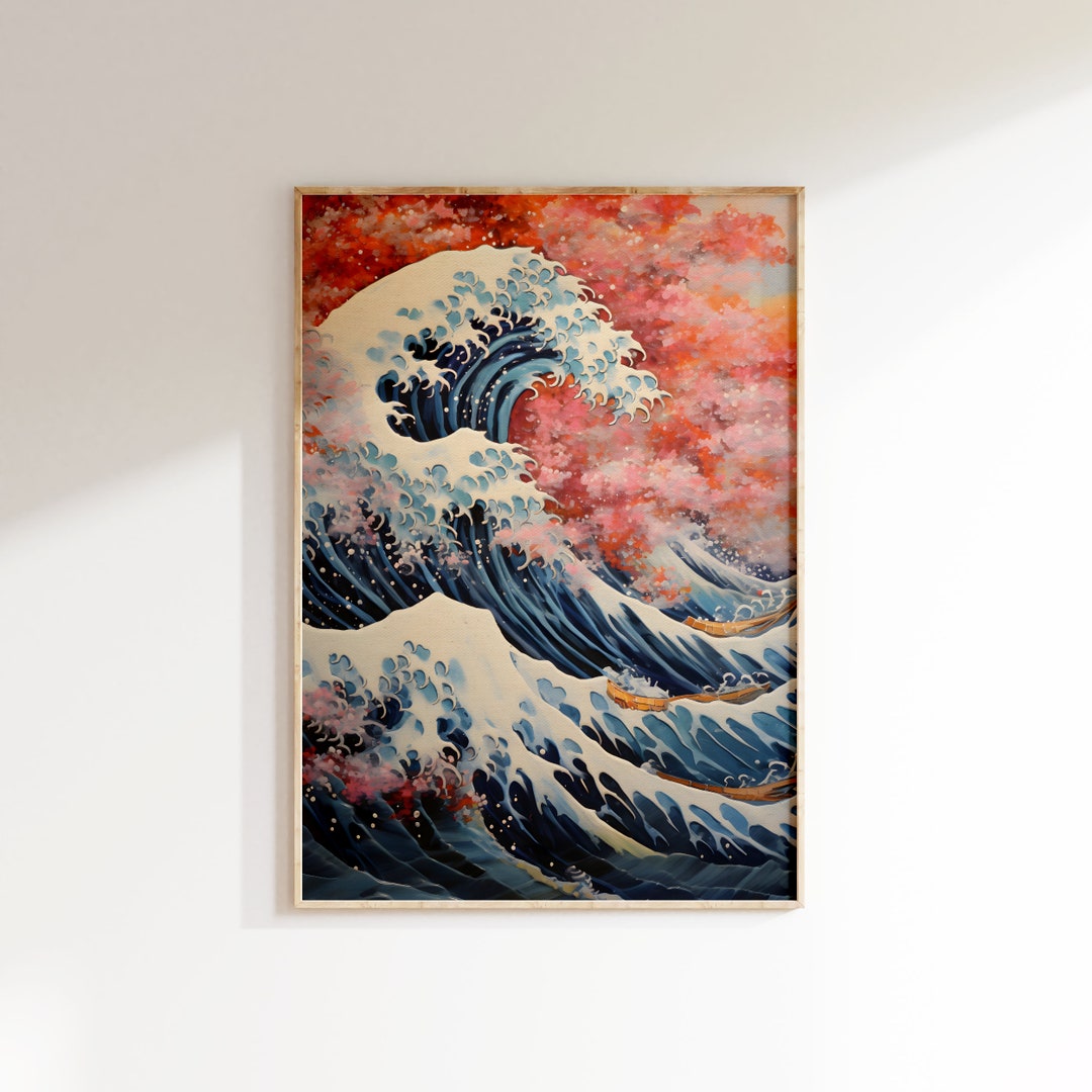 The Great Wave Japanese Wall Art Great Wave off Kanagawa Japanese Waves ...