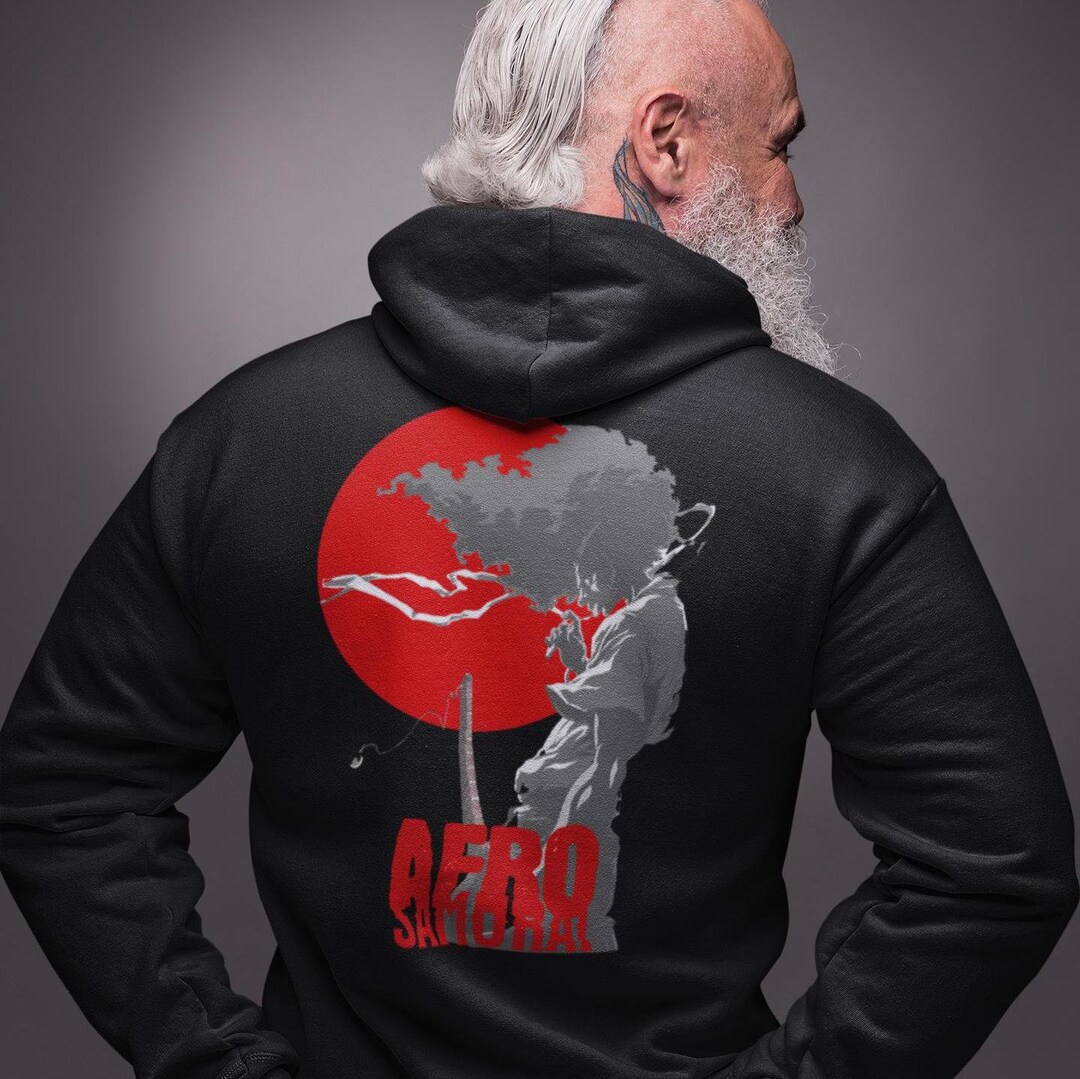 Afro Samurai Black Zip-up Hoodie: Unisex Heavy Blend Sweatshirt - Etsy