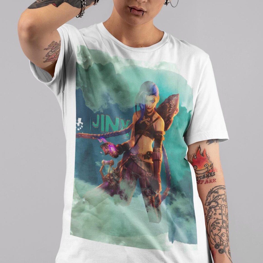 Jinx Graphic Tee – Vibrant Anime Gamer Shirt for League Fans - Etsy
