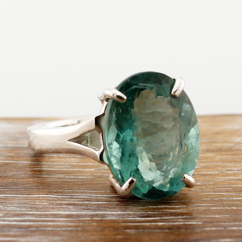 Green Fluorite Ring - Etsy