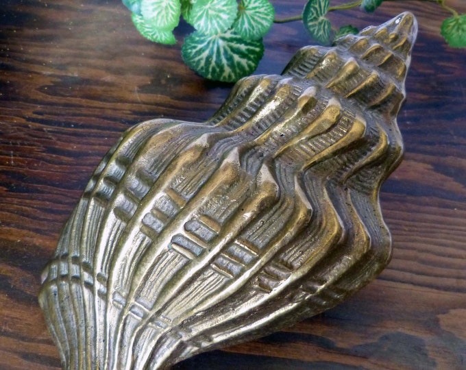Brass Spiral Large Conch Sea Shell - Etsy
