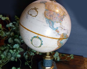 Vintage world globe | Etsy
