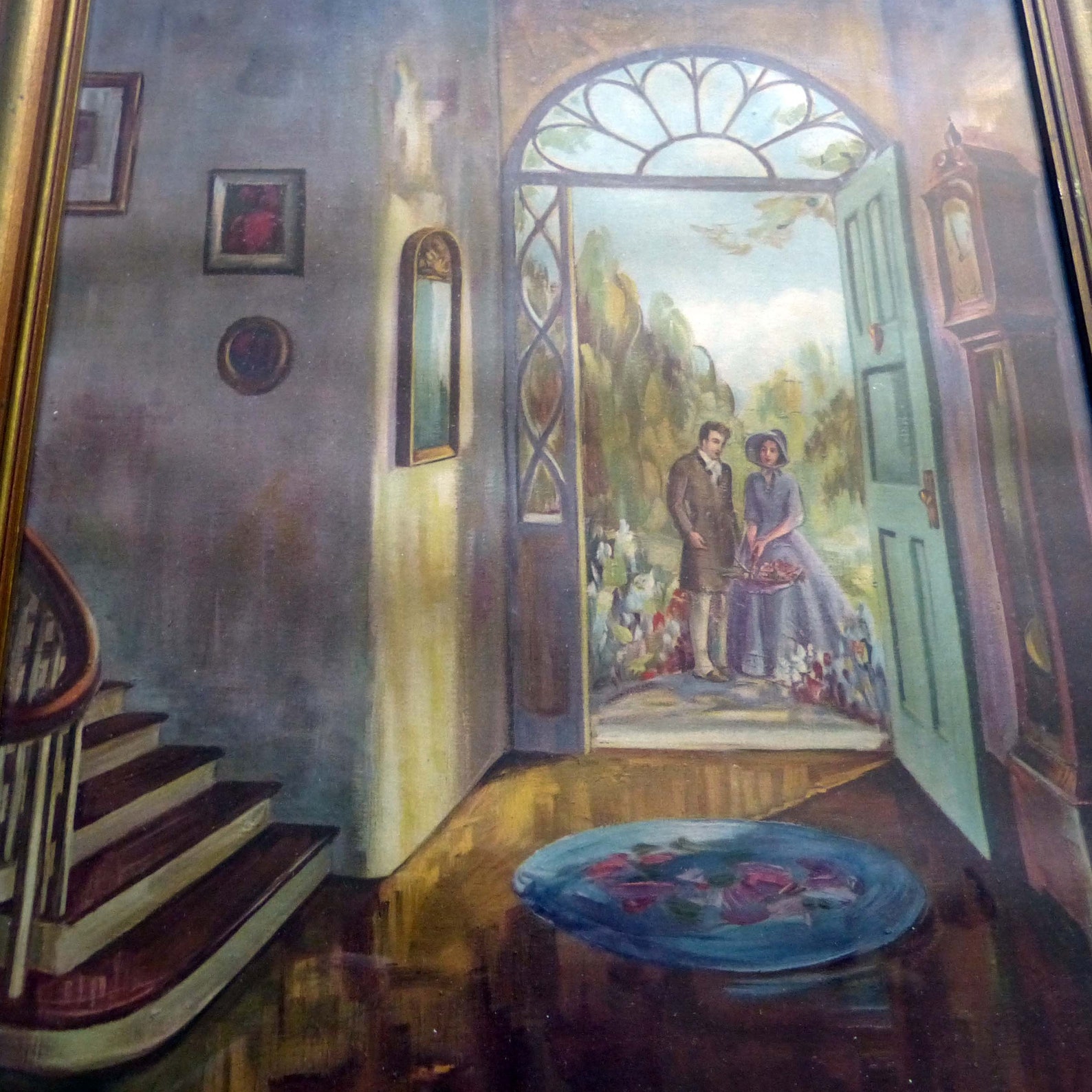 Vintage Allan Forbes Lithograph Interior Scene With Couple at | Etsy