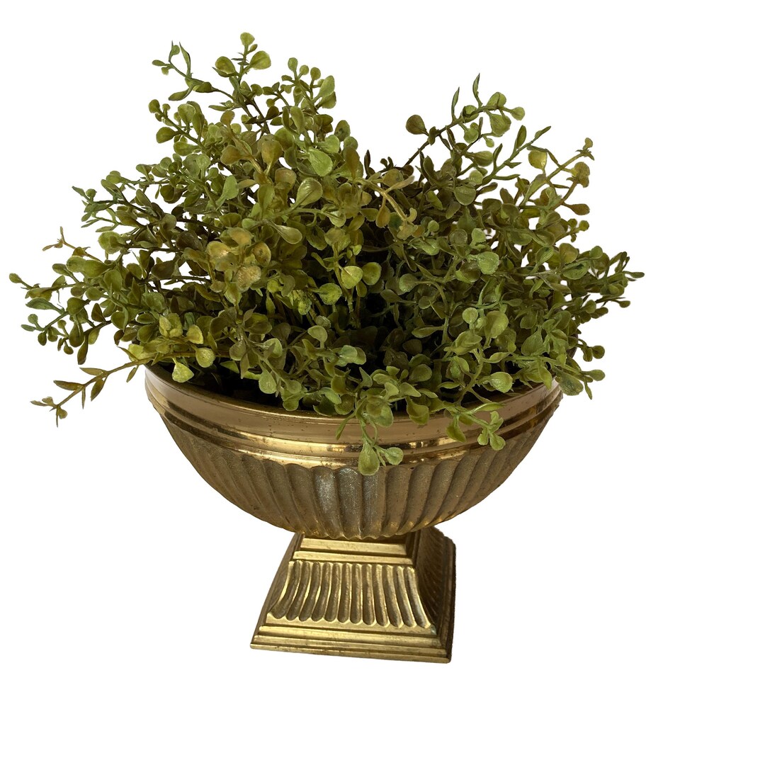 Heavy Brass Compote Bowl Fluted Design Square Pedestal Vintage Japan - Etsy
