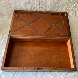Antique Lap Desk Sloped Writing Box Compartments & Drawers - Etsy