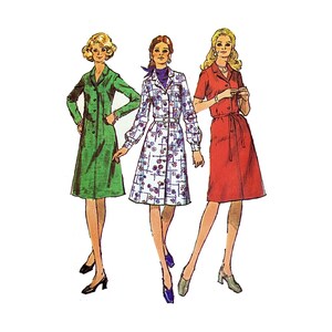 Simplicity 9703 Vintage Sewing Pattern Women's Shirt Dress 1972 - Etsy