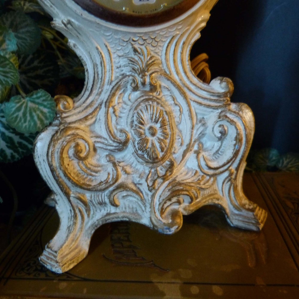 United Clock Corp Model 82 French White & Gold Electric Mantel | Etsy