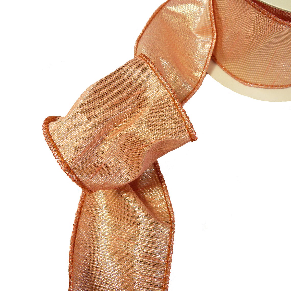 Sparkly Peach Pink Wired Ribbon 2.5 WideBy The Roll 10 | Etsy