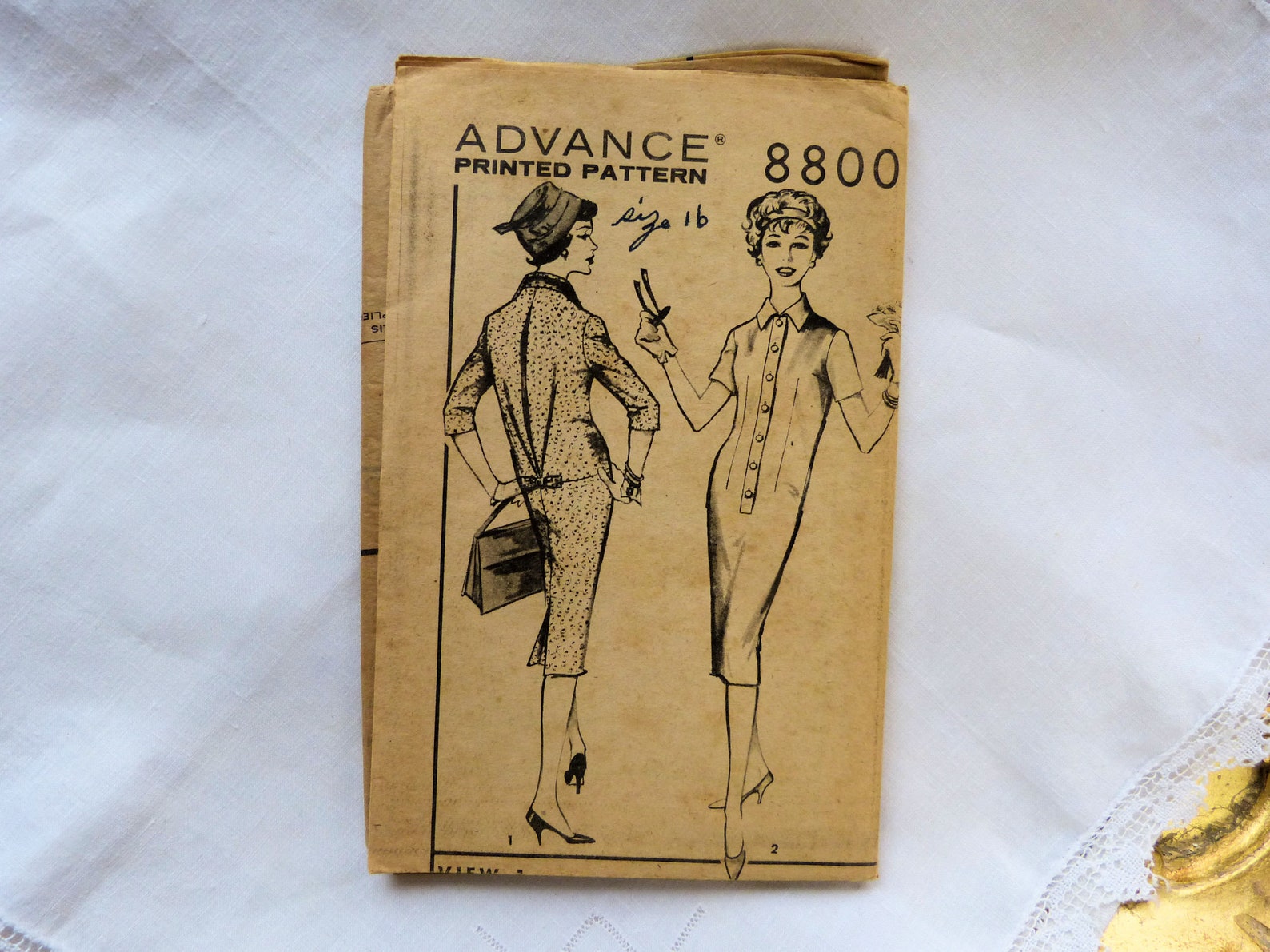 Advance 8800 Vintage Sewing Pattern Step in Chemise Dress 1958 | Etsy