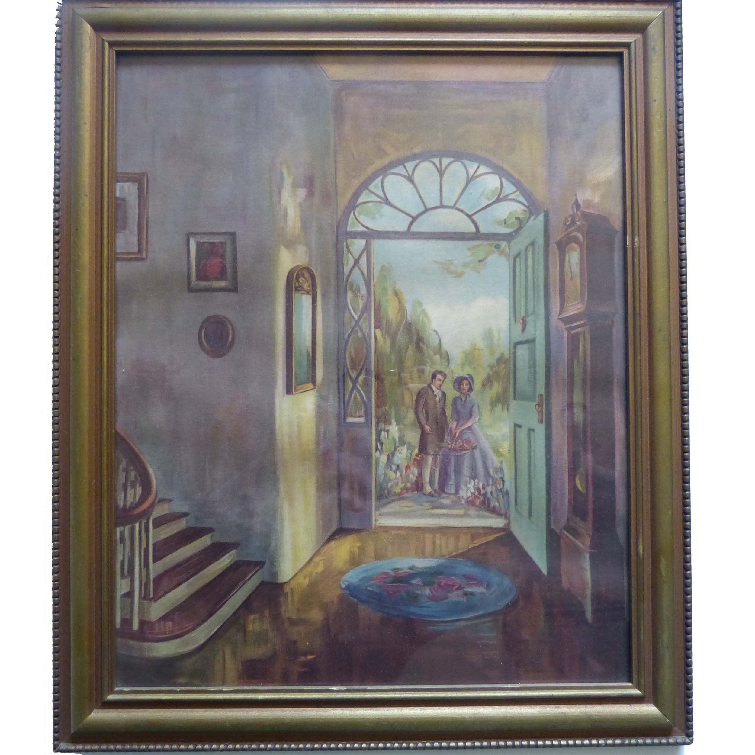 Vintage Allan Forbes Lithograph Interior Scene With Couple at - Etsy UK