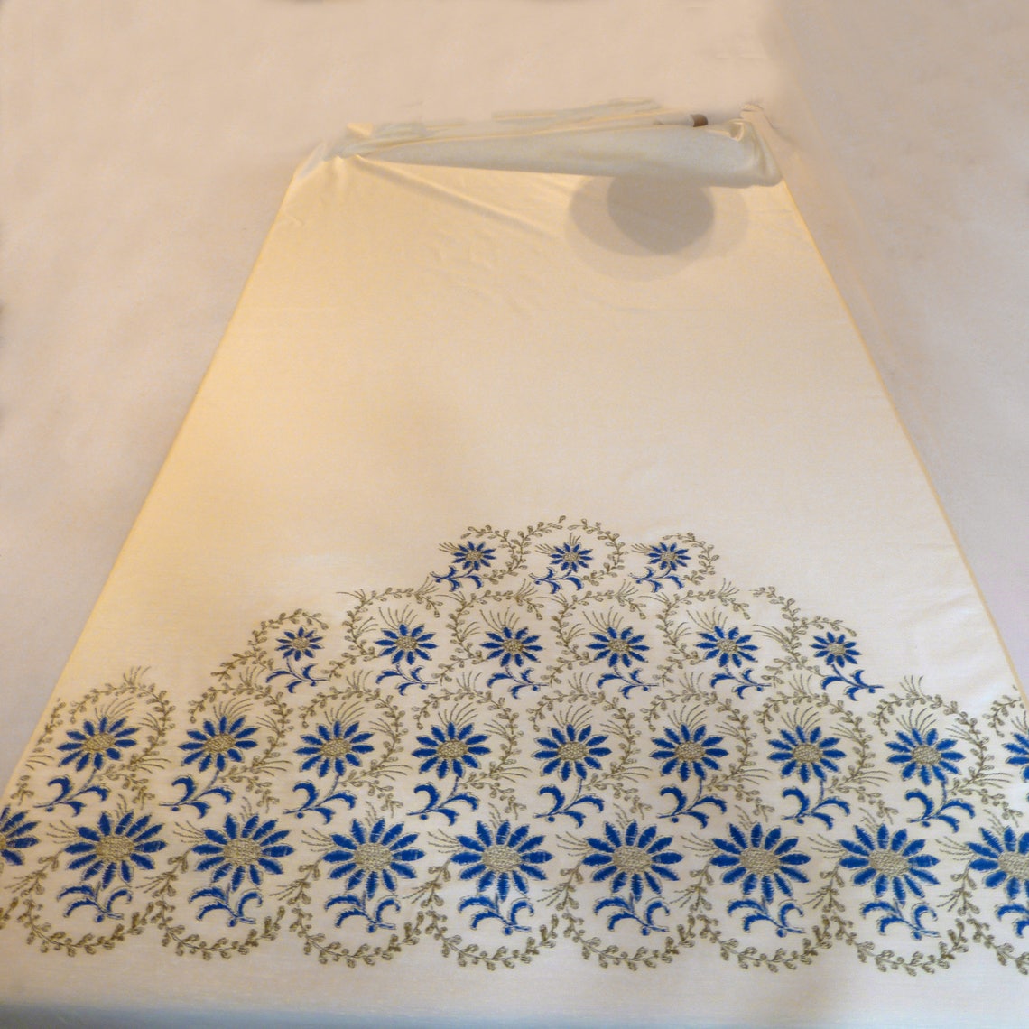 Vintage Fabric Panel 1950's 60's Hand Print Bottom | Etsy