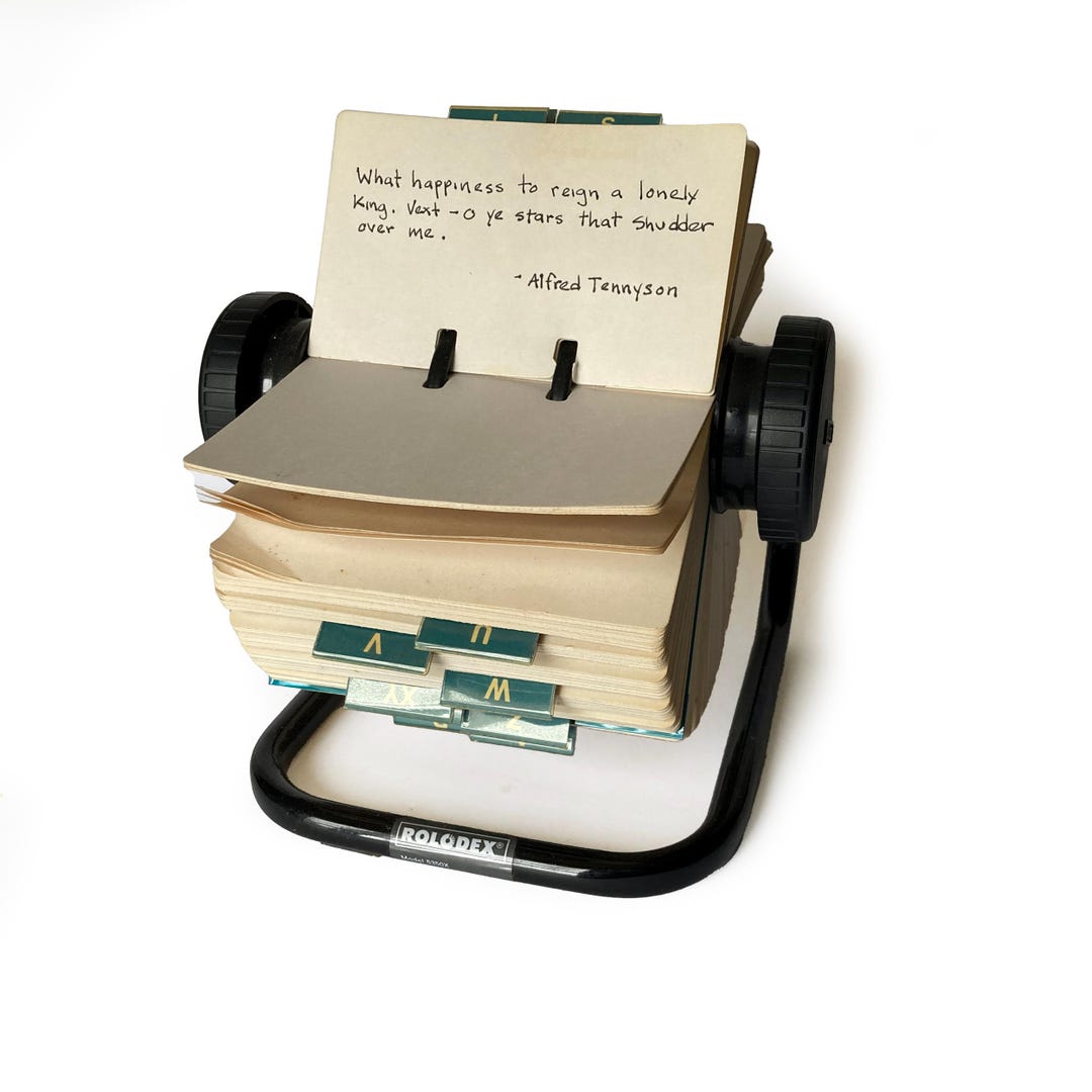 Vintage Rolodex With Cards Flip Version Black - Etsy
