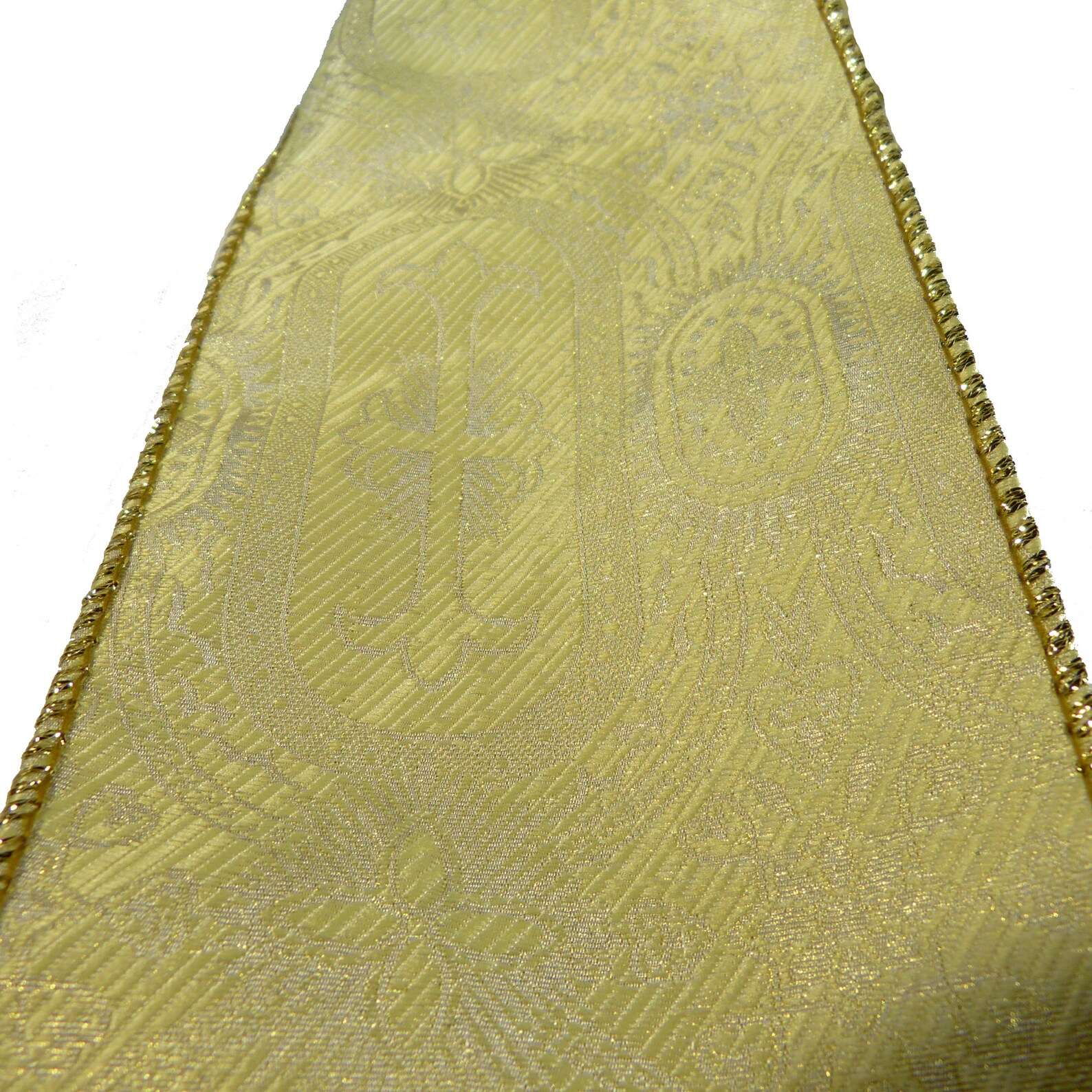 Cream & Pale Gold Intricate Medieval Cross Pattern Wired | Etsy