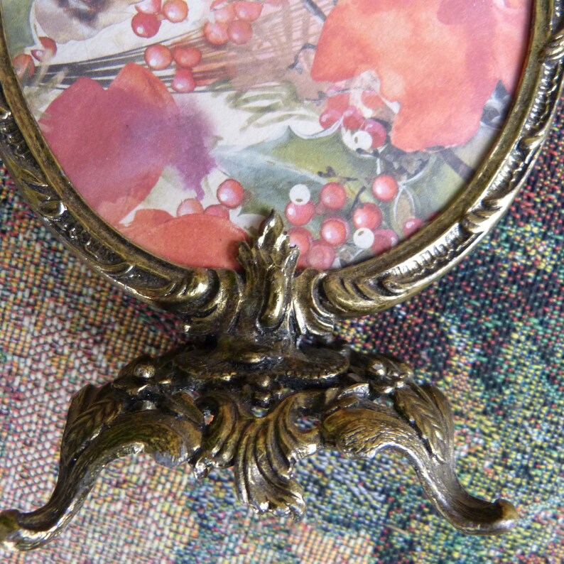 Momentos Small Ornate Dark Gold Metal Picture Frame on Footed | Etsy