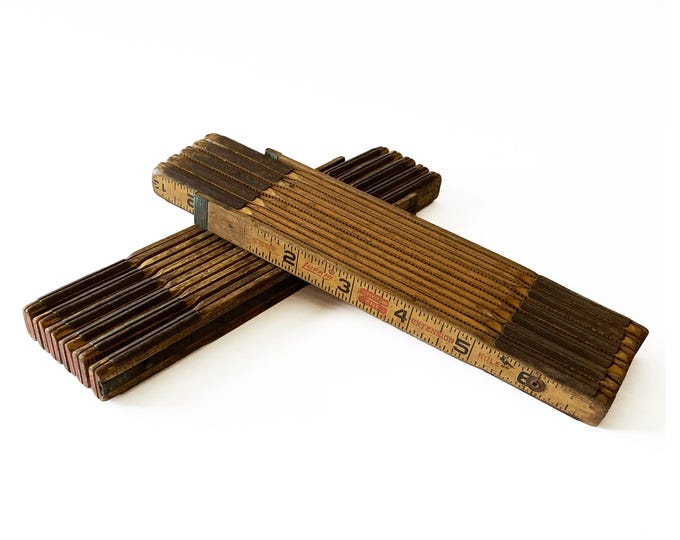 Lufkin Carpenter's Folding Expanding Ruler Wood & Metal 72" Long Sold ...