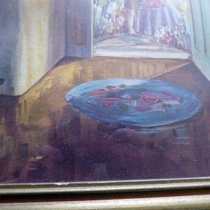 Vintage Allan Forbes Lithograph Interior Scene With Couple at the Front ...