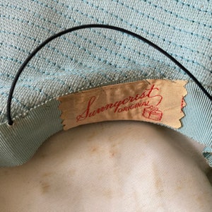 Sunnycrest Original Wide Brim Sunday Best Hat 1940s Pale Blue W/ Crown ...