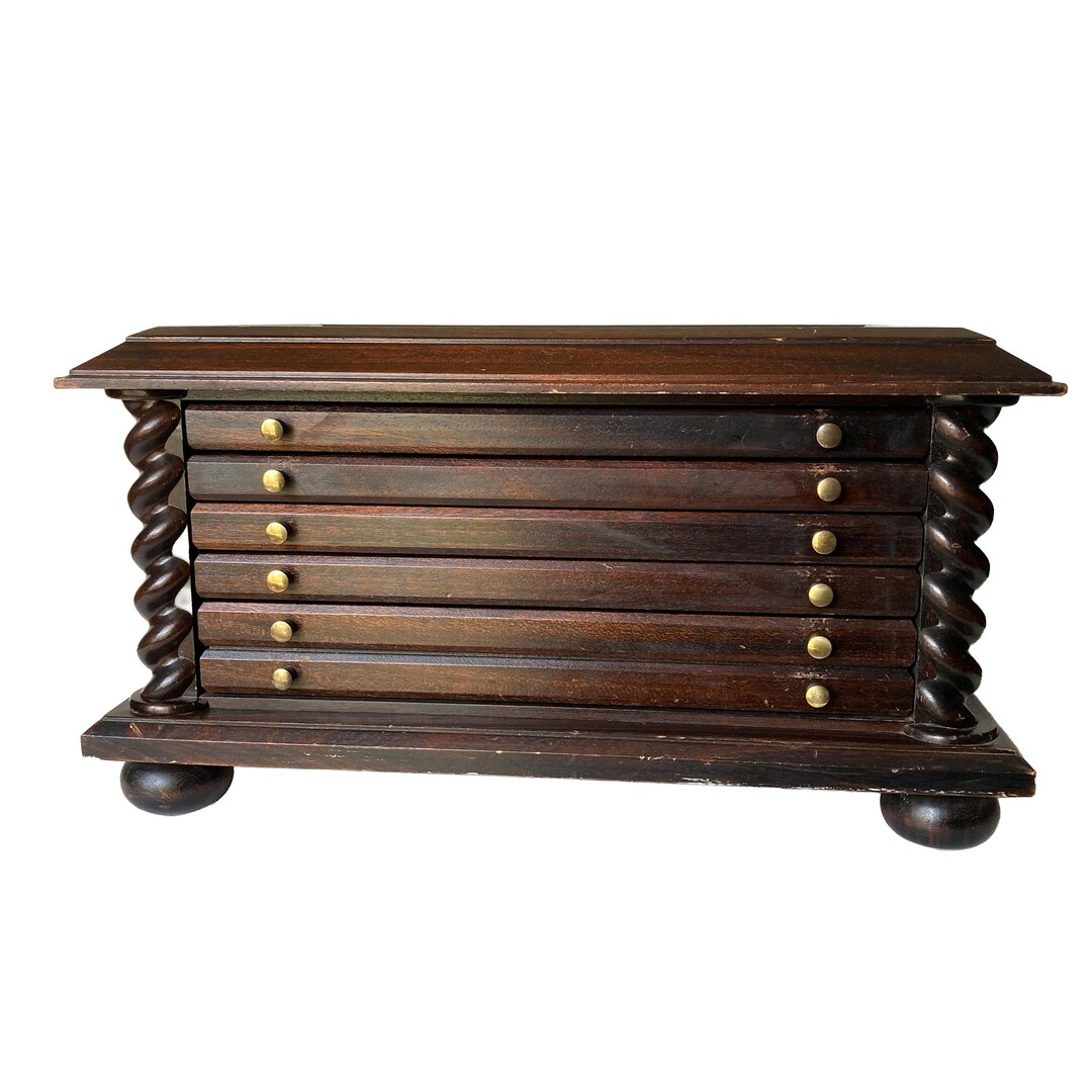 Vintage Watch Display Storage Case 5 Velvet Lined Drawers 1 Unlined - Etsy