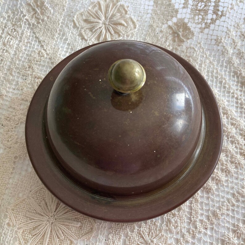 Large Metal Powder Box With Tight Fitting Lid Bronze Finish - Etsy