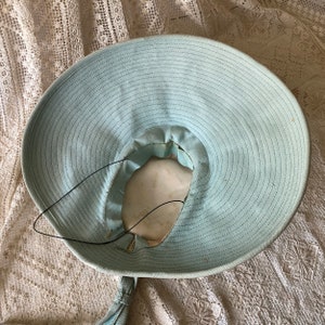 Sunnycrest Original Wide Brim Sunday Best Hat 1940s Pale Blue W/ Crown ...