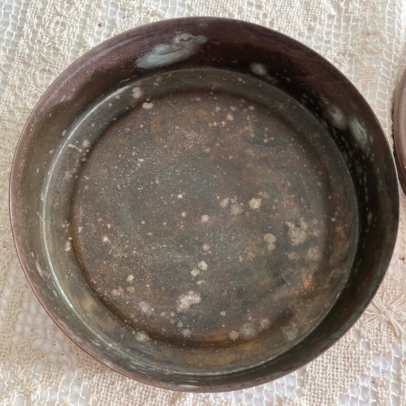 Large Metal Powder Box With Tight Fitting Lid Bronze Finish - Etsy