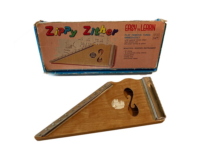 Woolworth Zippy Zither Easy to Learn Musical Instrument 12 String ...