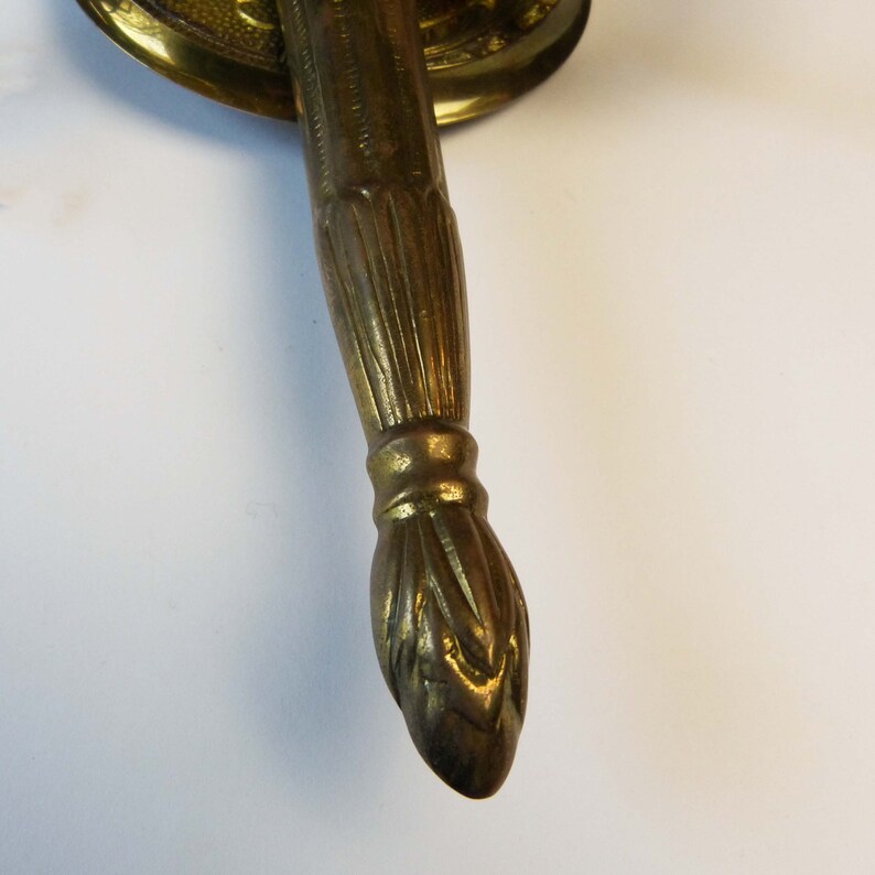 Flaming Torch Brass Wall Sconce 2 Lights Electric Wired Working - Etsy