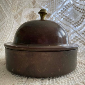 Large Metal Powder Box With Tight Fitting Lid Bronze Finish - Etsy