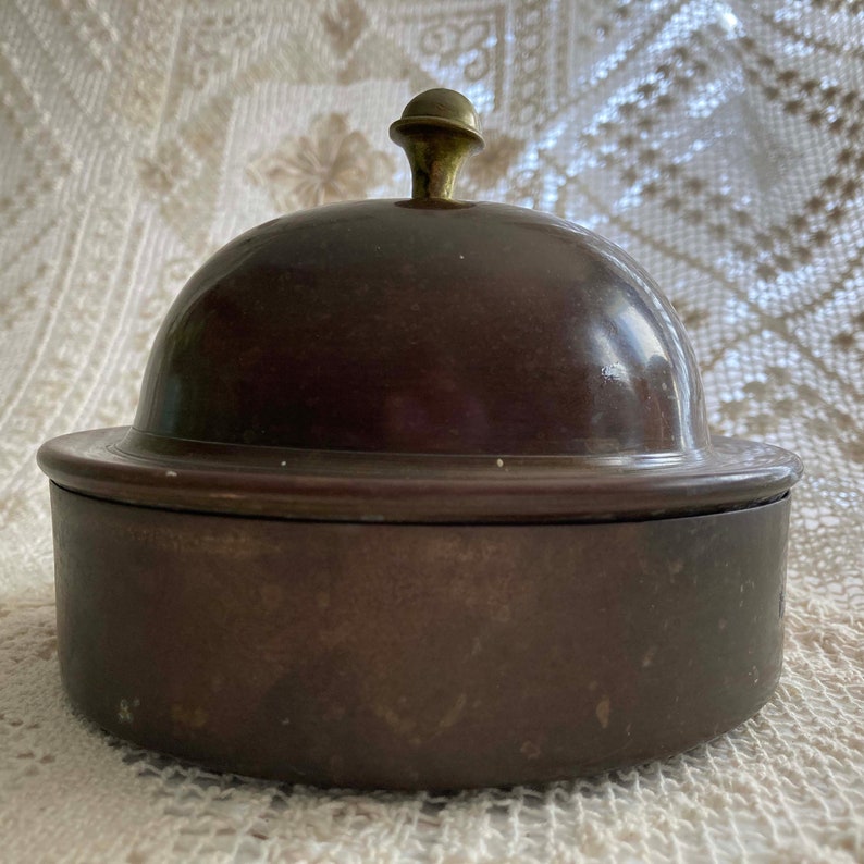 Large Metal Powder Box With Tight Fitting Lid Bronze Finish - Etsy