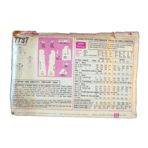 Simplicity Vintage Pattern 7737 Mini Dress 1968 - Etsy