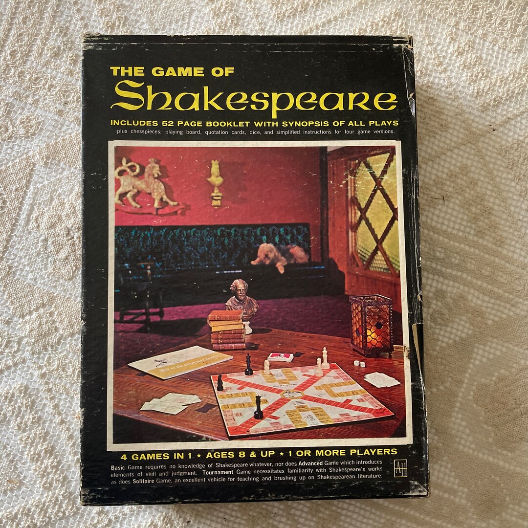 Vintage 1966 Shakespeare Board Game - Avalon Hill Bookcase Edition - Etsy