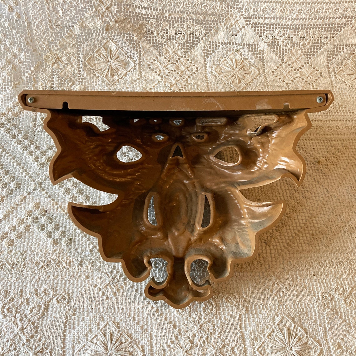 Gold Plastic Composite Wall Shelf Fleur De Lis Scrolls - Etsy