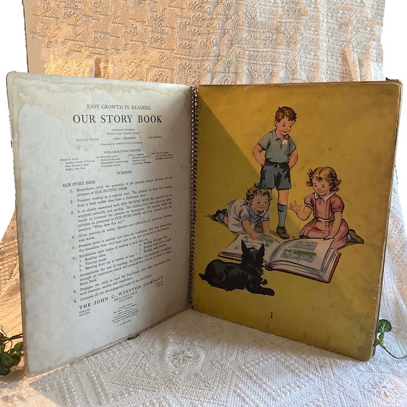Our Story Book 1940 First Reader Oversized Teacher Edition Spiral Bound ...