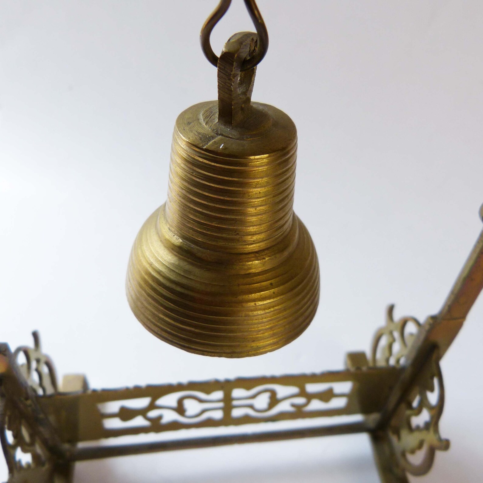 Brass Altar Shrine Temple Bell Hanging From Ornate Stand - Etsy