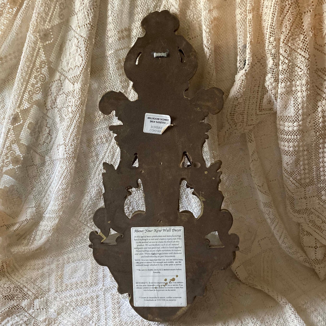 Bombay Company Ballroom Sconce Wall Shelf Gold Finish - Etsy