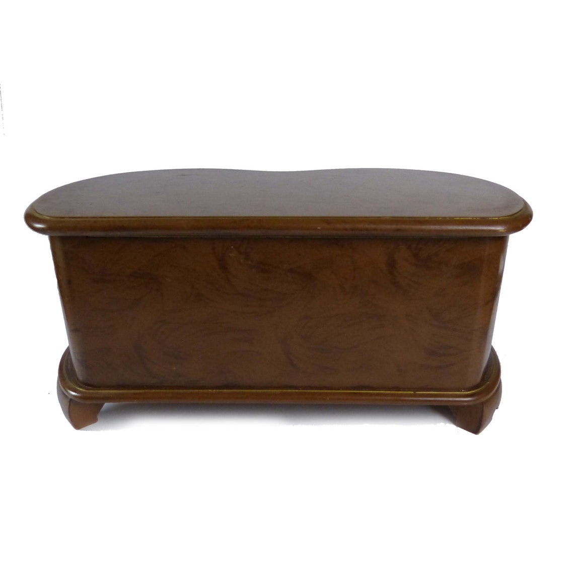 Large Serpentine Faux Drawer Front Vintage Wooden Jewelry Box - Etsy