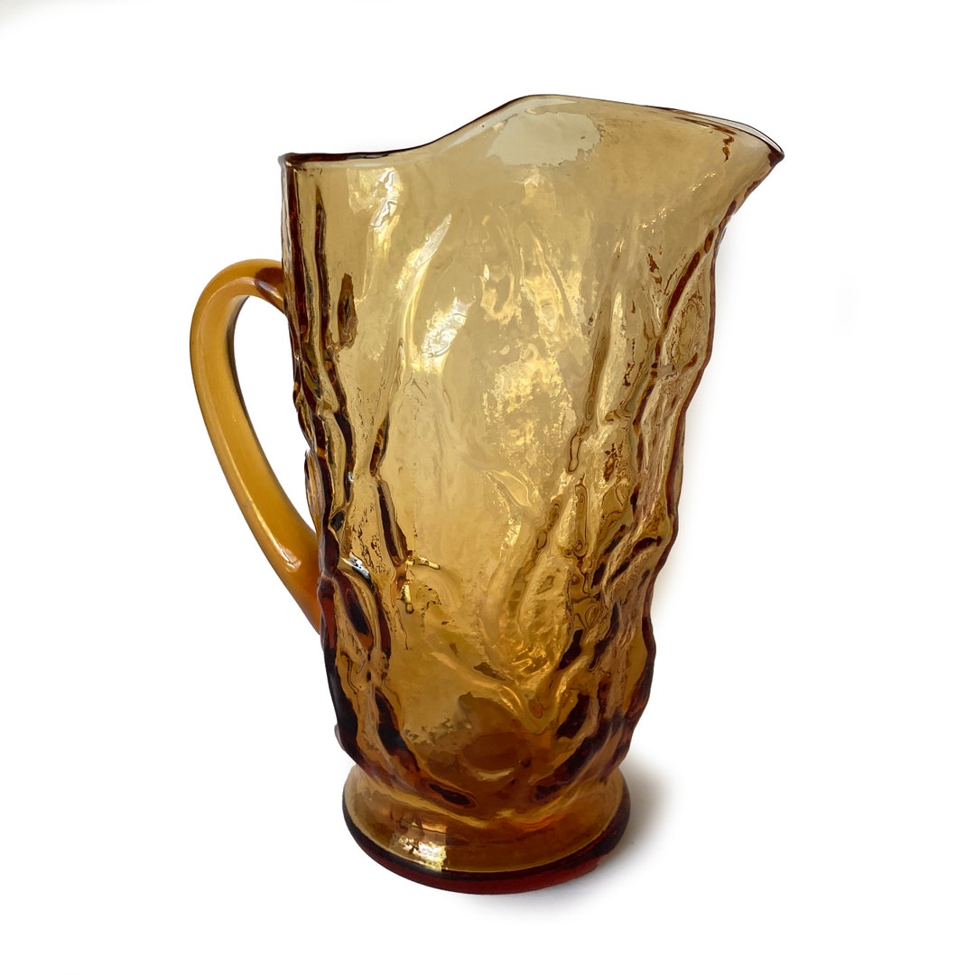 Seneca Driftwood Amber Juice Pitcher 7.5" Vintage 1960s - Etsy