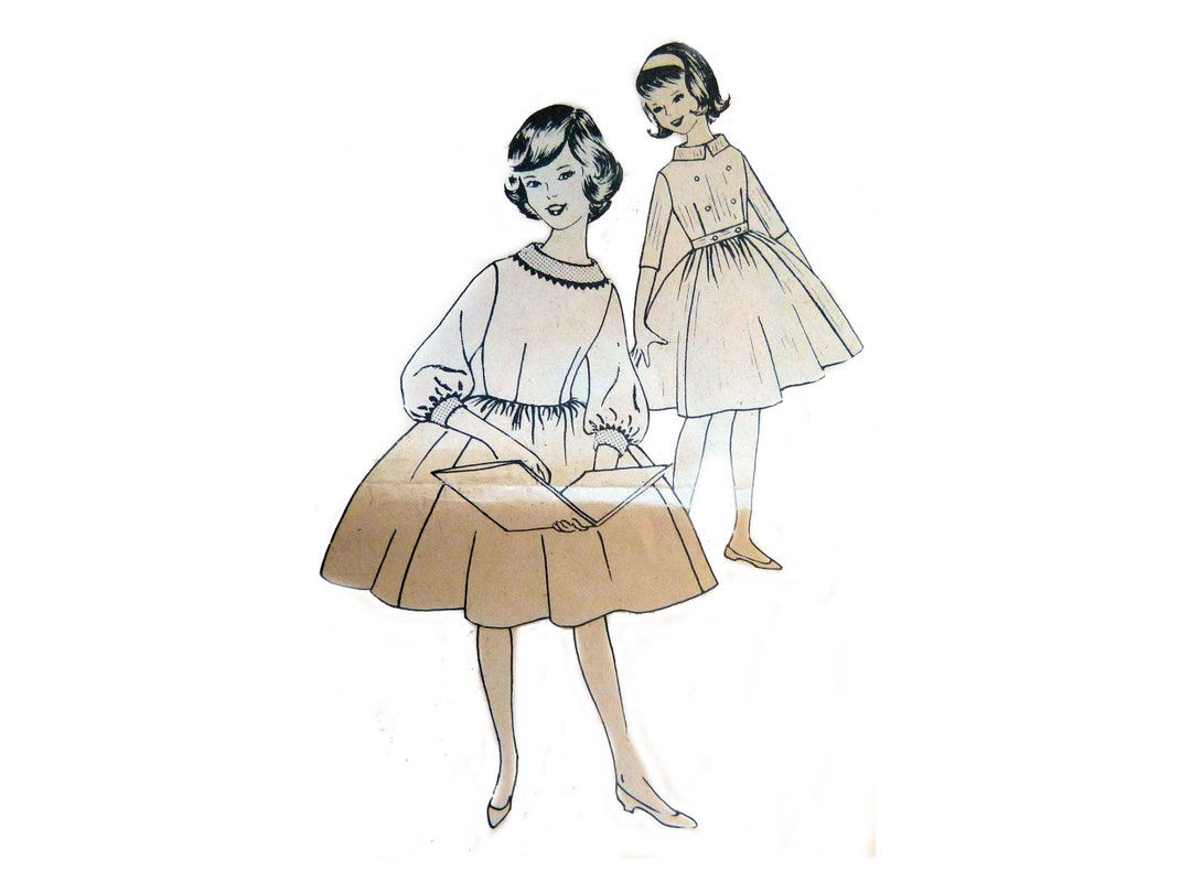 Butterick 9846 Vintage Sewing Pattern Girls' Dress 1950s No Envelope ...