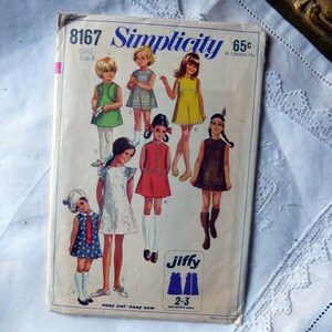Simplicity 8167 Vintage Sewing Pattern Girls' A-line Dress - Etsy