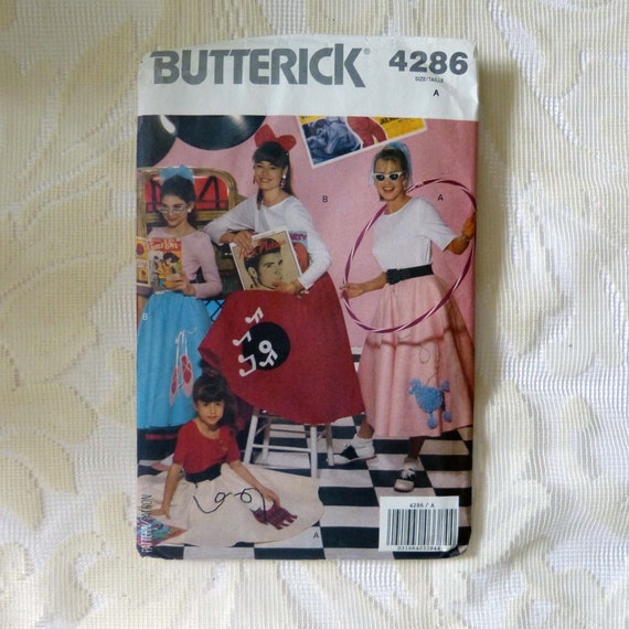 Butterick 4286 Vintage Sewing Pattern Top & Circle Skirt - Etsy