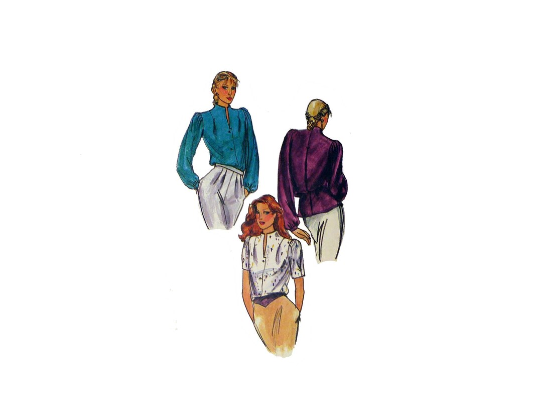 Butterick 3295 Vintage Sewing Pattern Women's Blouse Button Front - Etsy