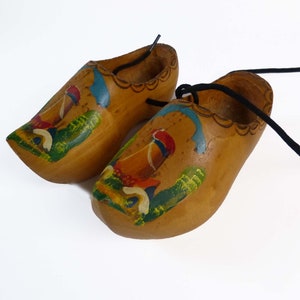 Dutch Wooden Shoe Clogs Klompen Hand Painted Windmills Zandvoort ...