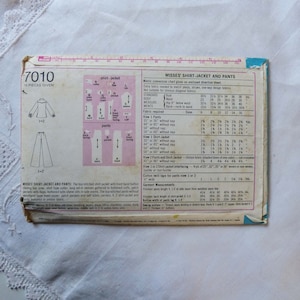 Simplicity 7010 Vintage Sewing Pattern Women's 2 Piece - Etsy