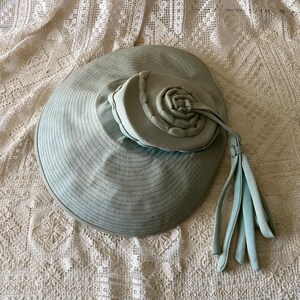 Sunnycrest Original Wide Brim Sunday Best Hat 1940s Pale Blue W/ Crown ...