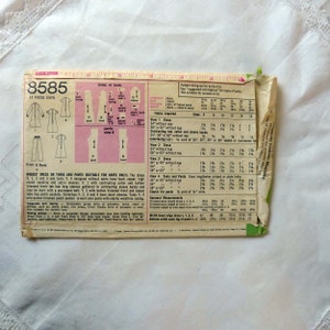 Simplicity 8585 Vintage Sewing Pattern Misses' Dress Tunic Pants Dress ...