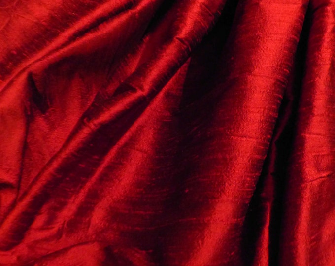 Deep Red Silk Dupioni Drapery Fabric 6+ Yards - Etsy